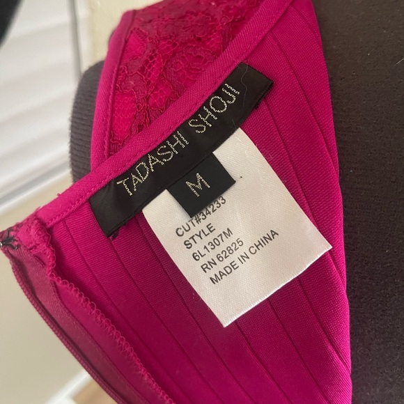 Tadashi Shoji | Dresses | Tadashi Shoji Designer Fuchia Lace Dress ...